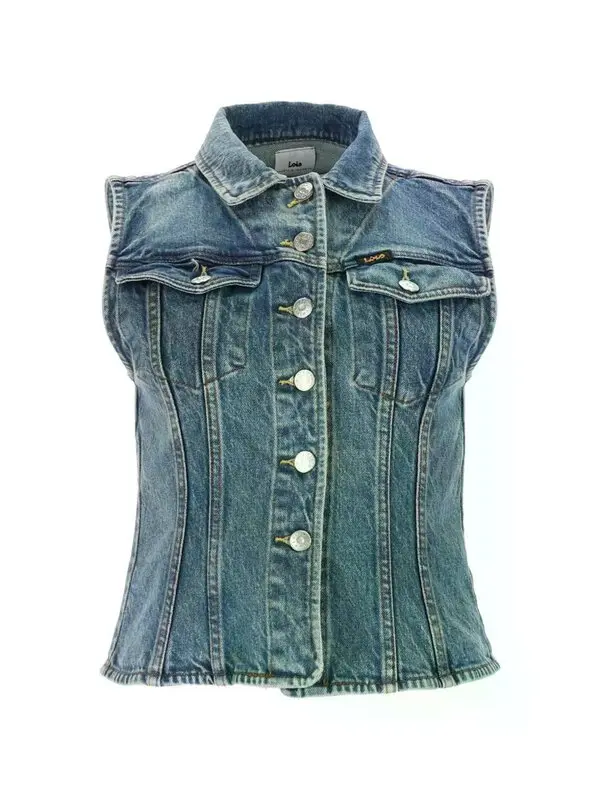 LOIS Button Sleeveless Knitwear