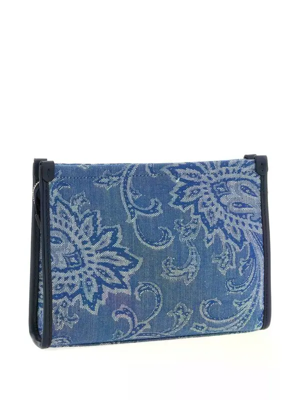 Etro Paisley-print Clutch - Blue