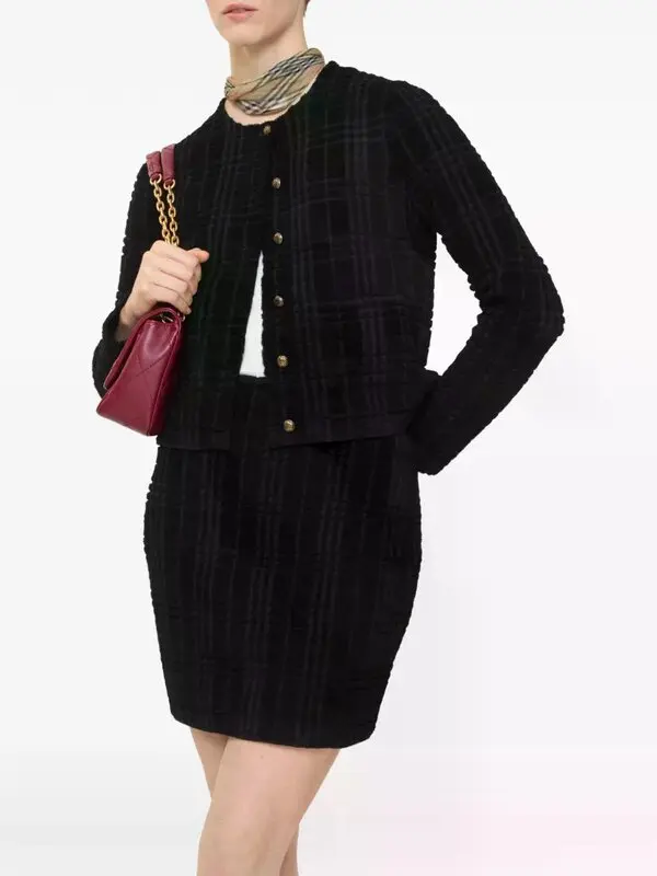Burberry Check Mini Skirt - Black