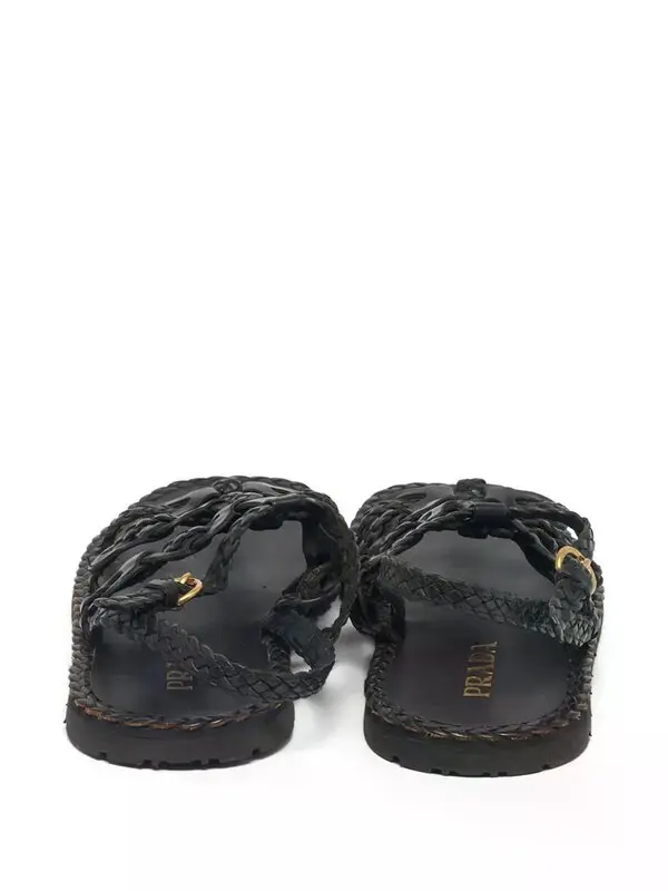 Prada Woven Leather Sandals
