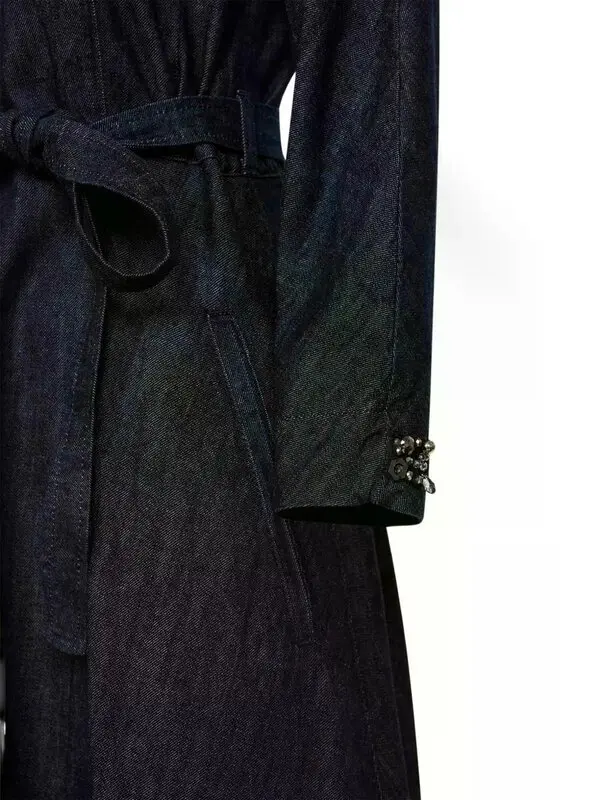 Max Mara Jewel Button Kimono Dress - Blue