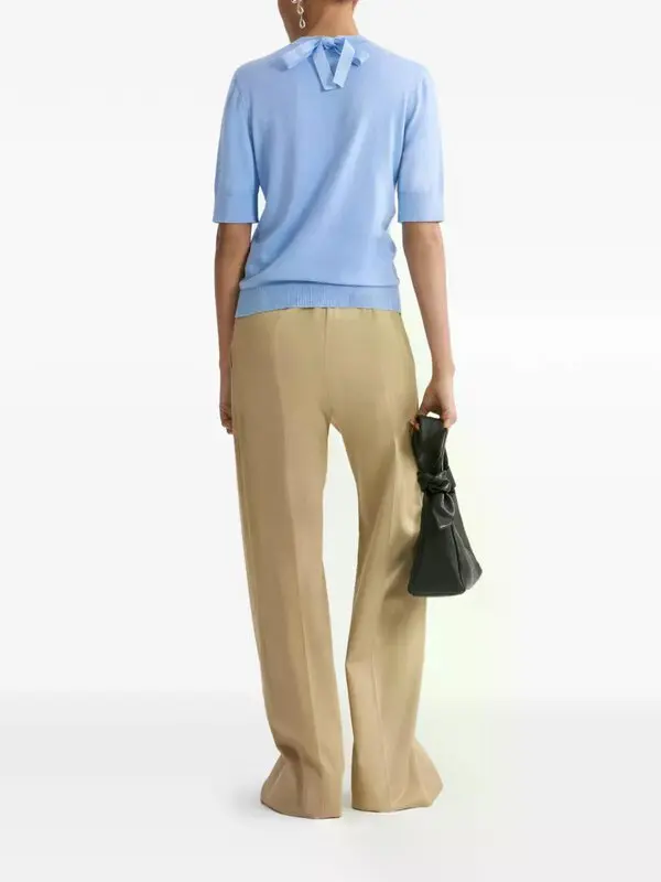 PATOU Bow Short-sleeved Top - Blue