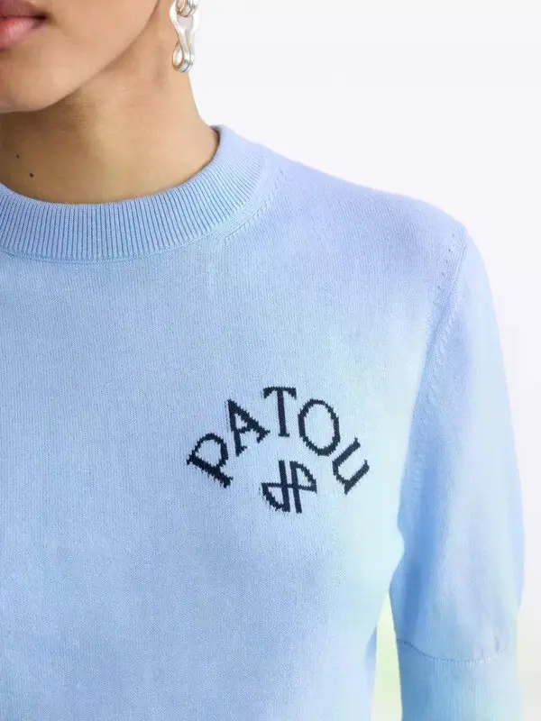 PATOU Bow Short-sleeved Top - Blue