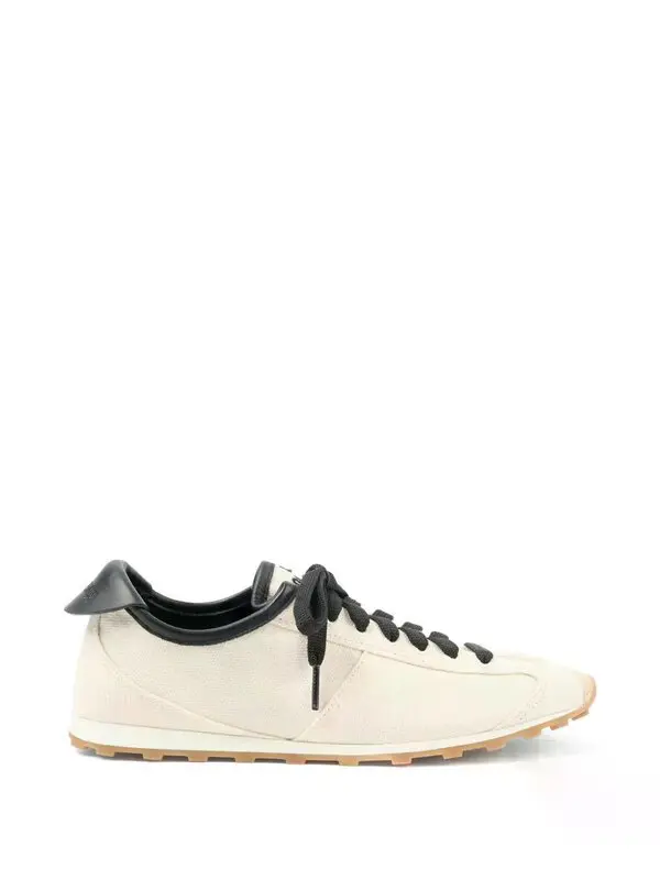 Jacquemus Lace-up Leather Sneakers - Neutrals