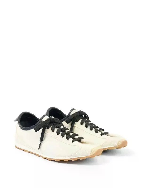 Jacquemus Lace-up Leather Sneakers - Neutrals