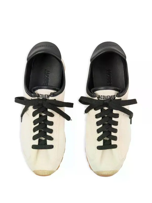 Jacquemus Lace-up Leather Sneakers - Neutrals