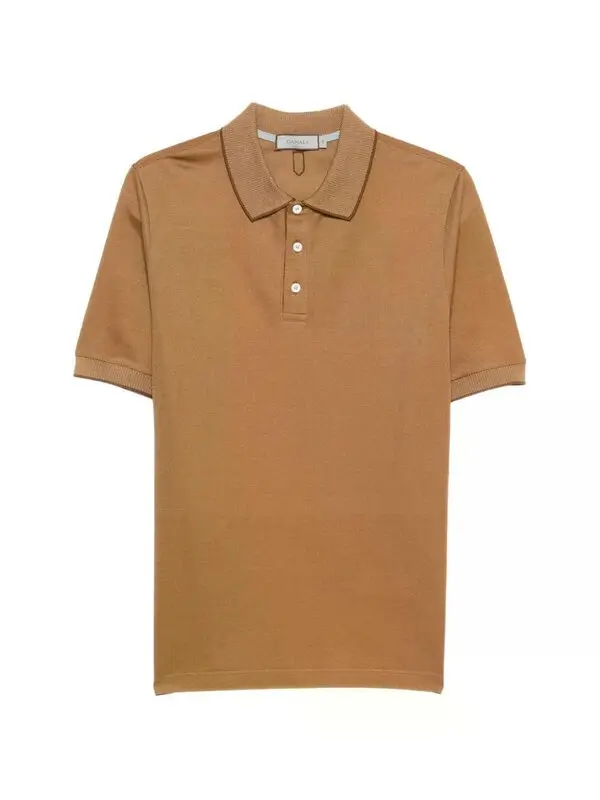 Canali Collar Trim Polo Shirt