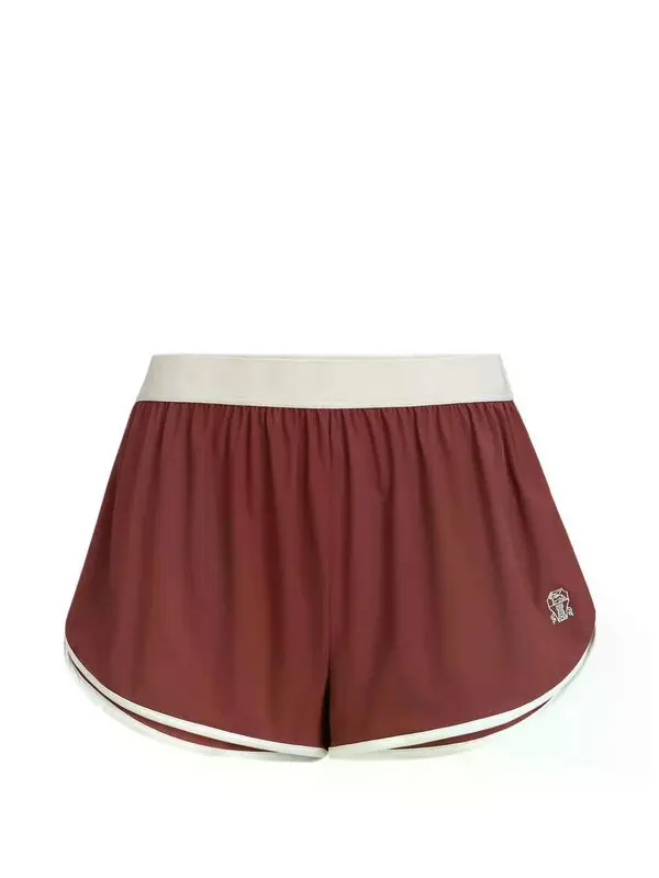 Brunello Cucinelli Logo Shorts - Red