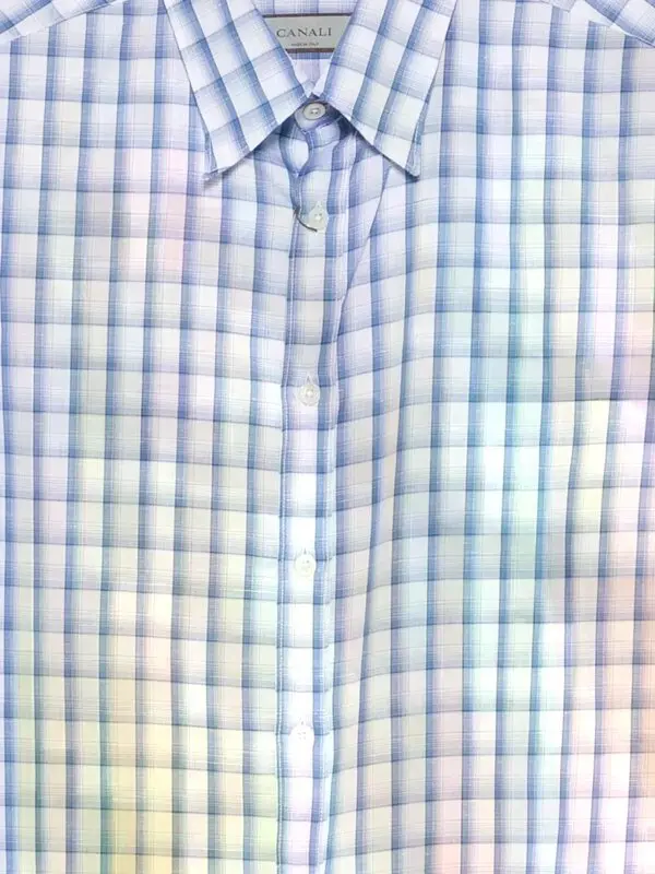 Canali Check Shirt - Blue
