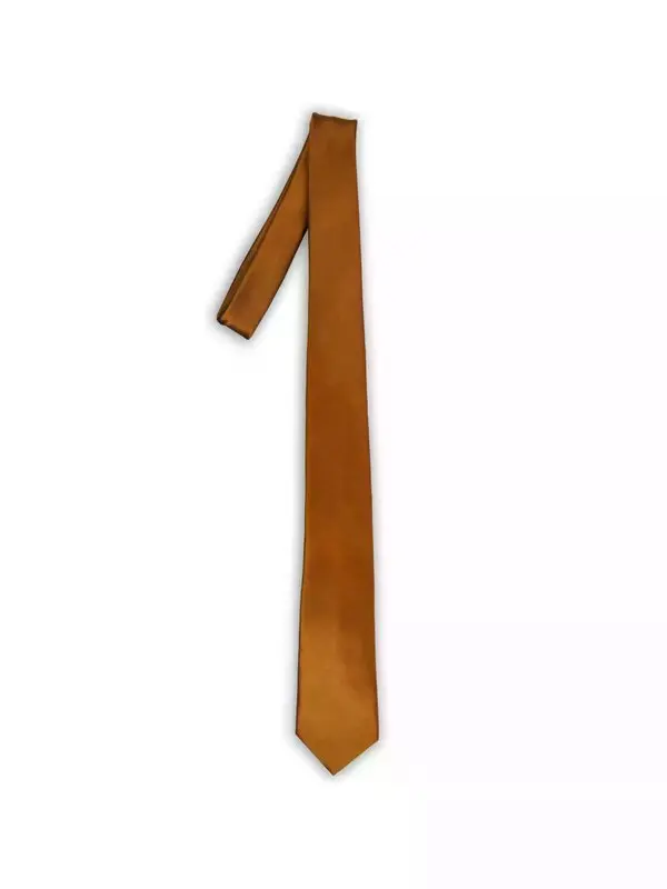 Saint Laurent Silk Satin Neck Tie - Brown