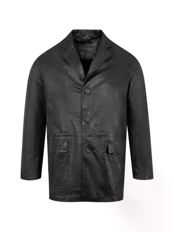 GIORGIO BRATO Single-breasted Leather Jacket