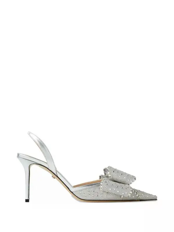 Mach & Mach Le Cadeau Slingback Pumps - Silver
