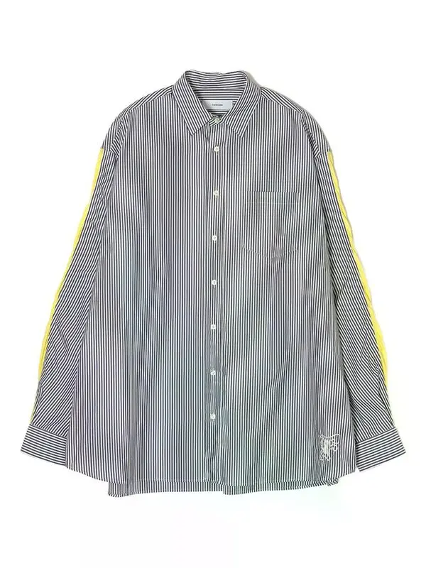 Facetasm Striped Panelled Shirt