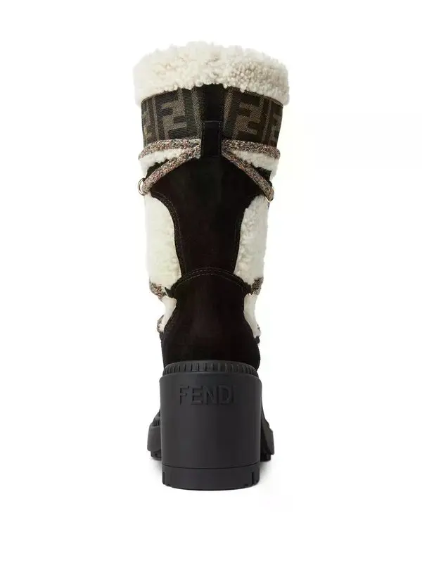 Fendi Logo Shearling Boots