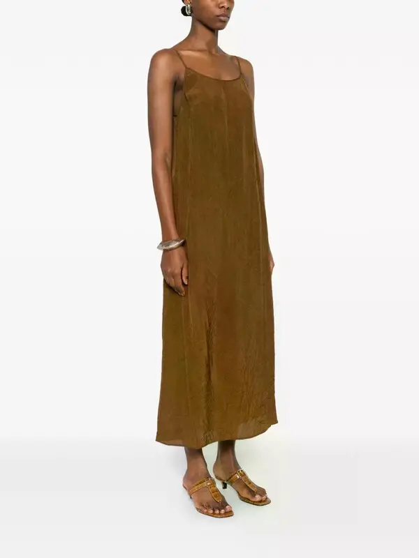 UMA WANG Thin Strap Textured Midi Dress