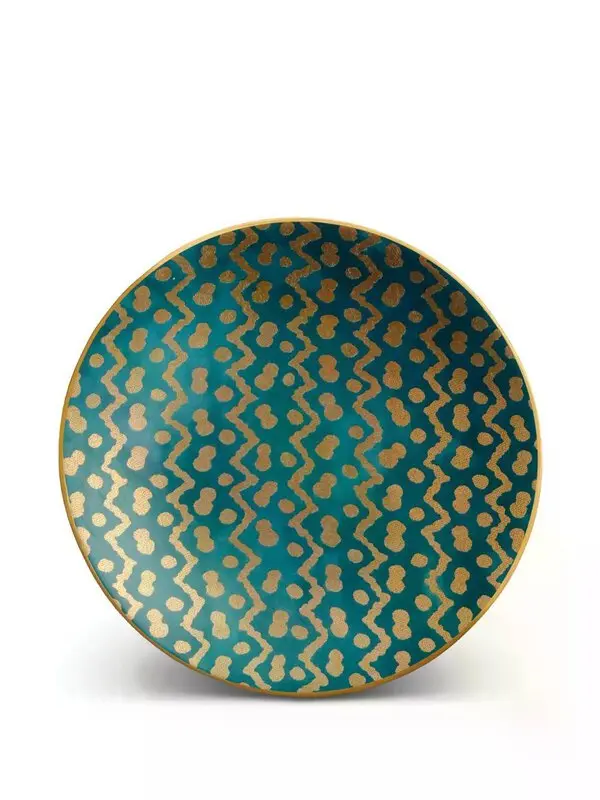 L'Objet Fortuny Patterned Plate - Green