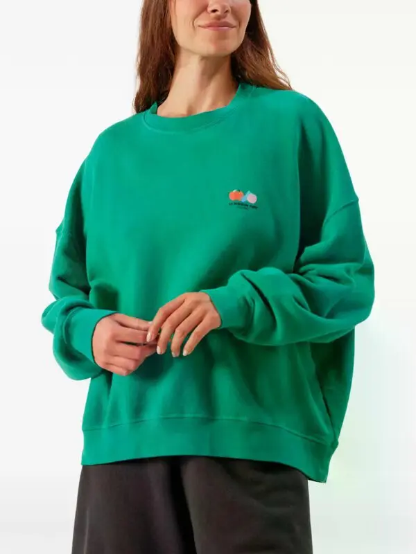 American Vintage Graphic Crewneck Sweatshirt - Green