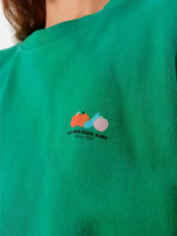American Vintage Graphic Crewneck Sweatshirt - Green