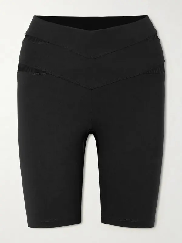 ERES Lonsbrough Tulle-paneled Stretch-jersey Shorts - Black