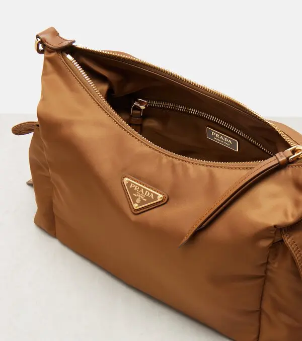 Prada Re-nylon Large Shoulder Bag - Brown