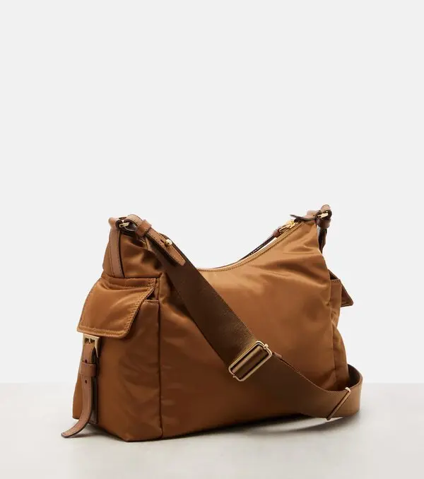 Prada Re-nylon Large Shoulder Bag - Brown