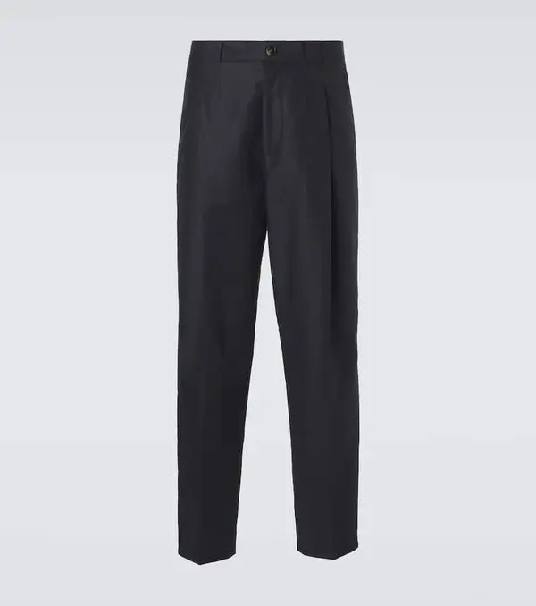 Brunello Cucinelli Tapered Cotton-linen Pants