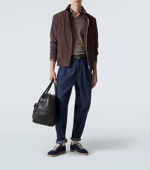 Brunello Cucinelli Pleated Tapered Jeans - Blue