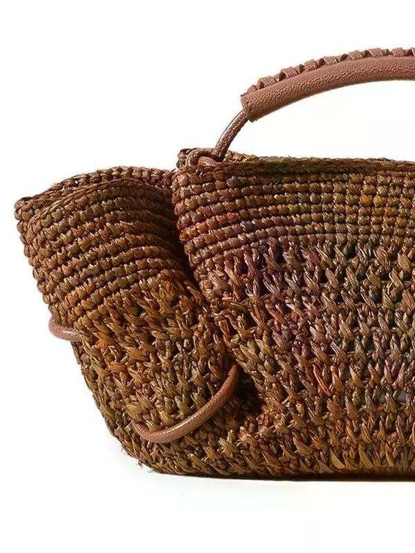 Hereu Mini Arta Crochet Raffia Tote Bag