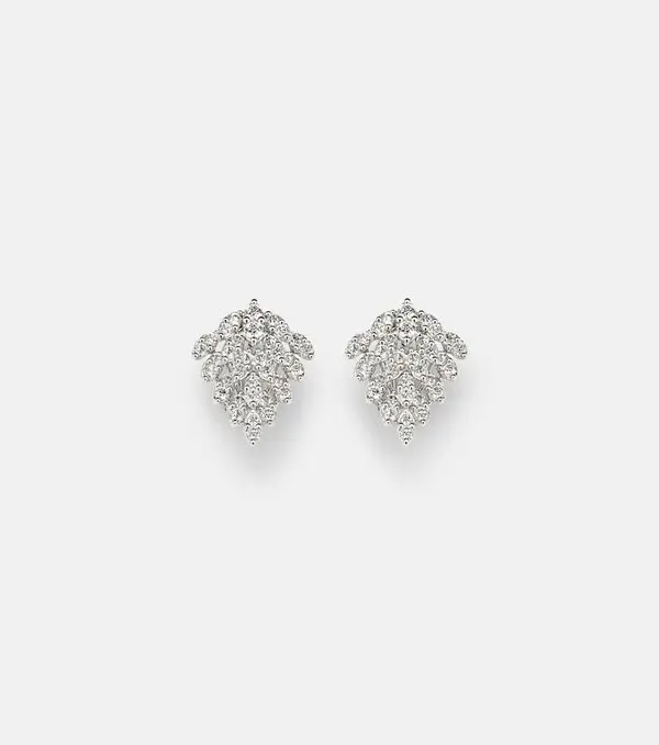 ANITA KO Snowflake Diamond Earrings In 18kt White Gold - Silver