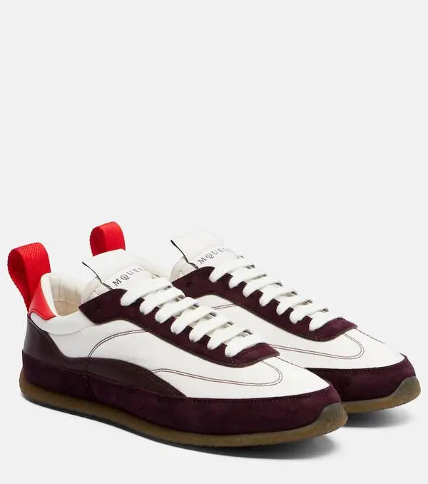 Alexander McQueen Suede-trimmed Leather Sneakers - Multicoloured