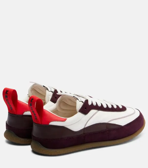 Alexander McQueen Suede-trimmed Leather Sneakers - Multicoloured