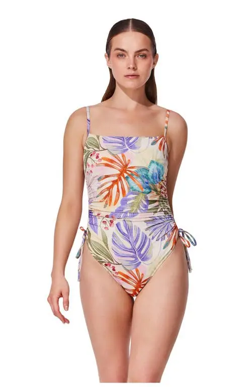GOTTEX Cherry Blossom C-cup Square Neck One Piece - Blossom-multi