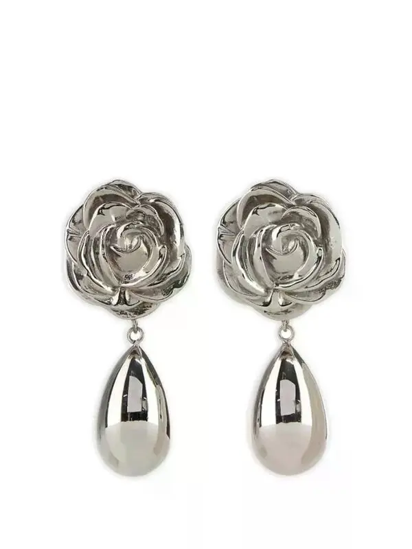 Magda Butrym Rose Drop Earrings - Silver