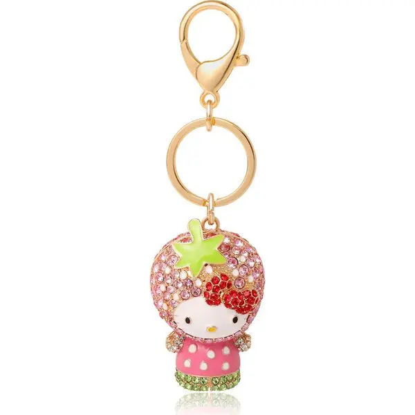 HELLO KITTY X Strawberry Shortcake Bag Charm Keychain - Pink/ Multi
