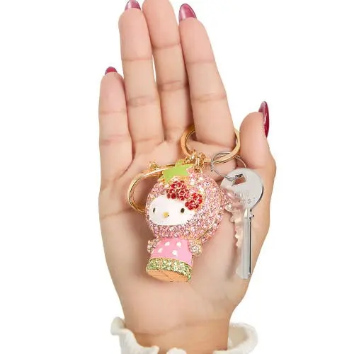 HELLO KITTY X Strawberry Shortcake Bag Charm Keychain - Pink/multi
