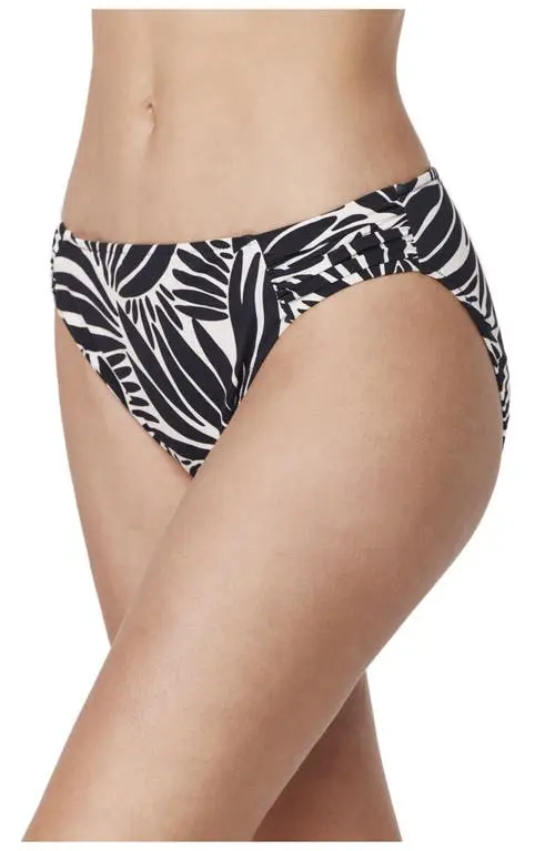 GOTTEX Comeback Mid-rise Bikini Bottom - Black-white