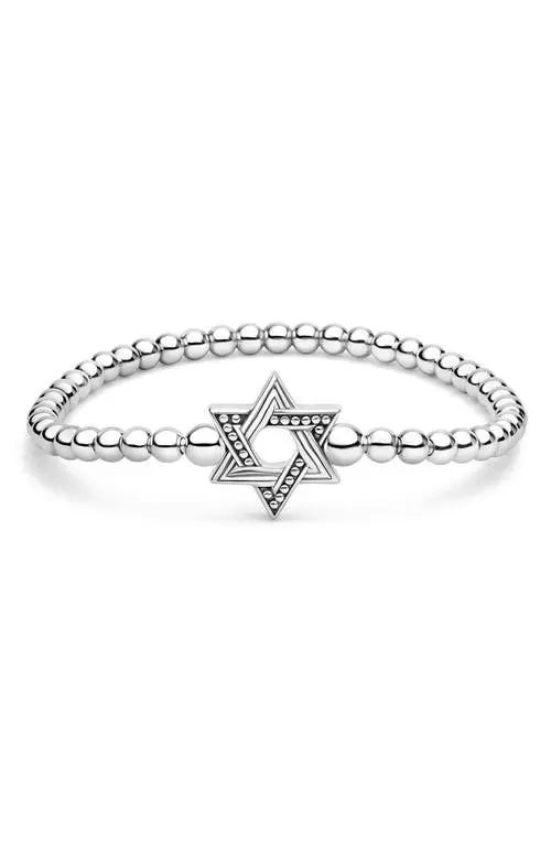 Lagos Signature Caviar Star Of David Bracelet - Silver