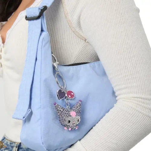 HELLO KITTY Kuromi Crystal Pavé Bag Charm Keychain