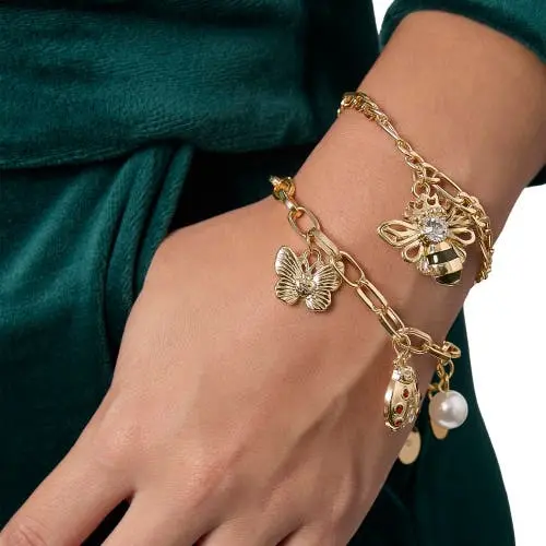 Juicy Couture Gold-tone Charm Bracelet Duo