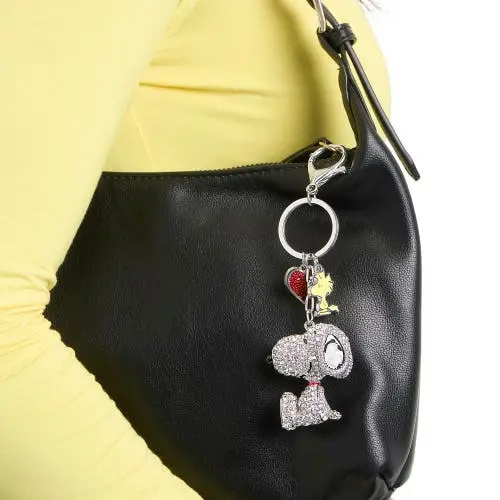 PEANUTS Snoopy Crystal Cluster Pavé Bag Charm Keychain