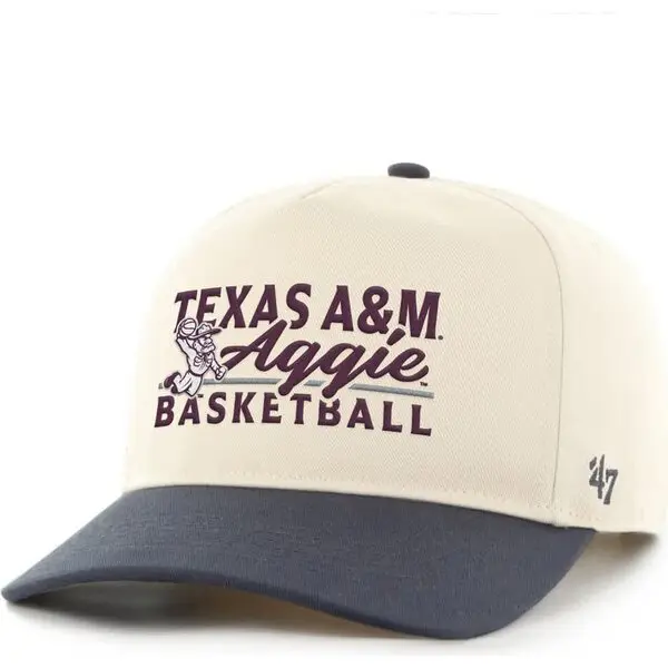'47 Texas A&m Aggies Ol' Sarge Basketball Hitch Adjustable Hat - Natural