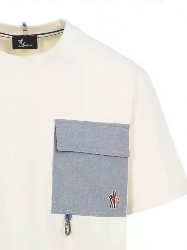 Moncler Blend T-shirt With Denim Pocket