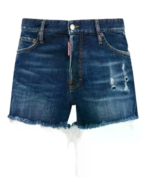 Dsquared2 Rebels Cut-off Denim Shorts
