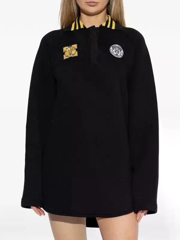 Off-White Appliquéd Collared Dress