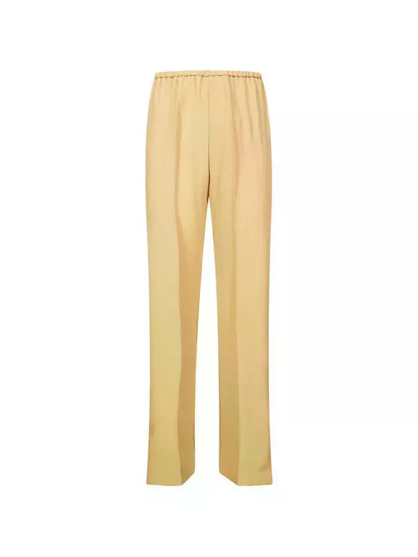 FORTE_FORTE Elasticated Side-slit Trousers - Neutrals