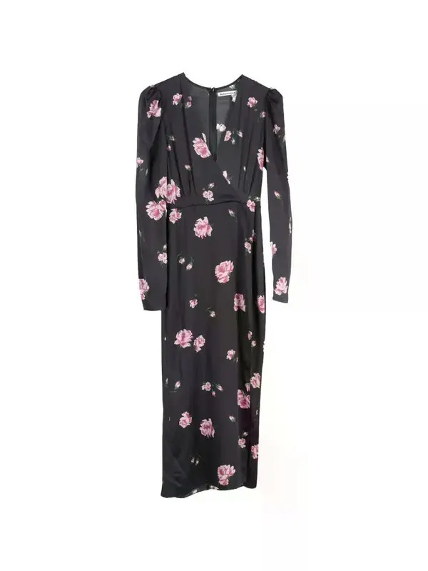 REFORMATION Floral-print Long-sleeve Midi Dress