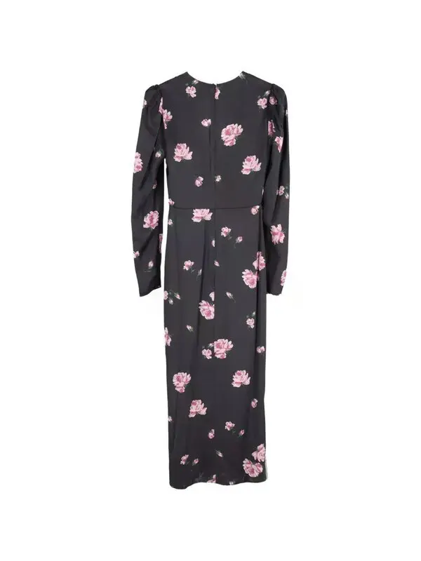 REFORMATION Floral-print Long-sleeve Midi Dress