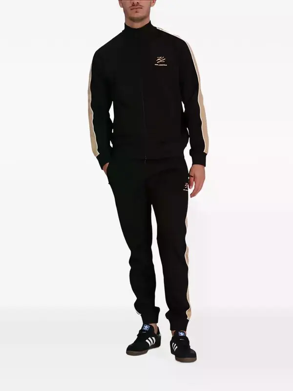 Karl Lagerfeld Striped Zip-up Sweater