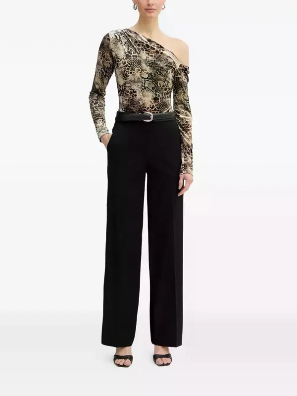 Guess Snakeskin Print One-shoulder Body - Neutrals