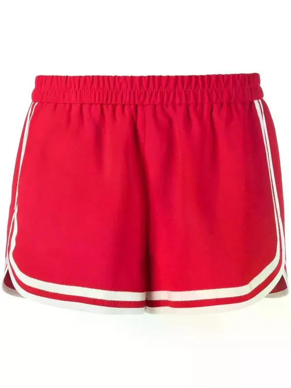 Red Valentino Stripe-trimmed Shorts - Red